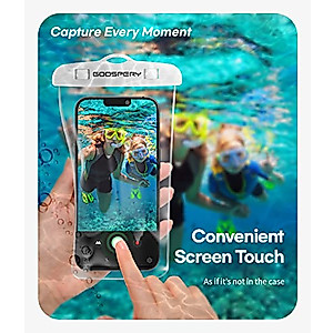 GOOSPERY [4-Pack] Universal Waterproof Phone Pouch, Underwater Cellphone Dry Case Beach Bag Compatible with iPhone 14 13 12 11 Pro Max Mini Xs XR, Galaxy S23 S22 S21 S20 Ultra Note20 up to 6.8"