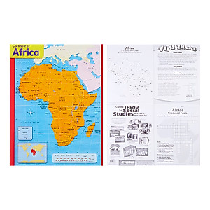 TREND enterprises, Inc. T-38930 Continents Learning Charts Combo Pack, Set of 7