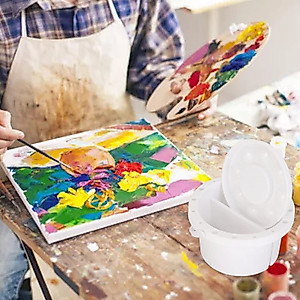 Paint Brush Washer, Multi Purpose Portable Handle Plastic Collapsible Painting Water Cup for Travel