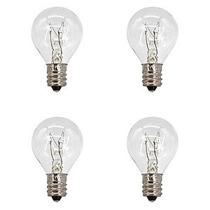 4 Pack Wax Warmer Bulbs,20 Watt Bulbs for Middle Size Scentsy Warmers,G30 Globe E12 Incandescent Candelabra Base Clear Light Bulbs for Candle Wax Warmer