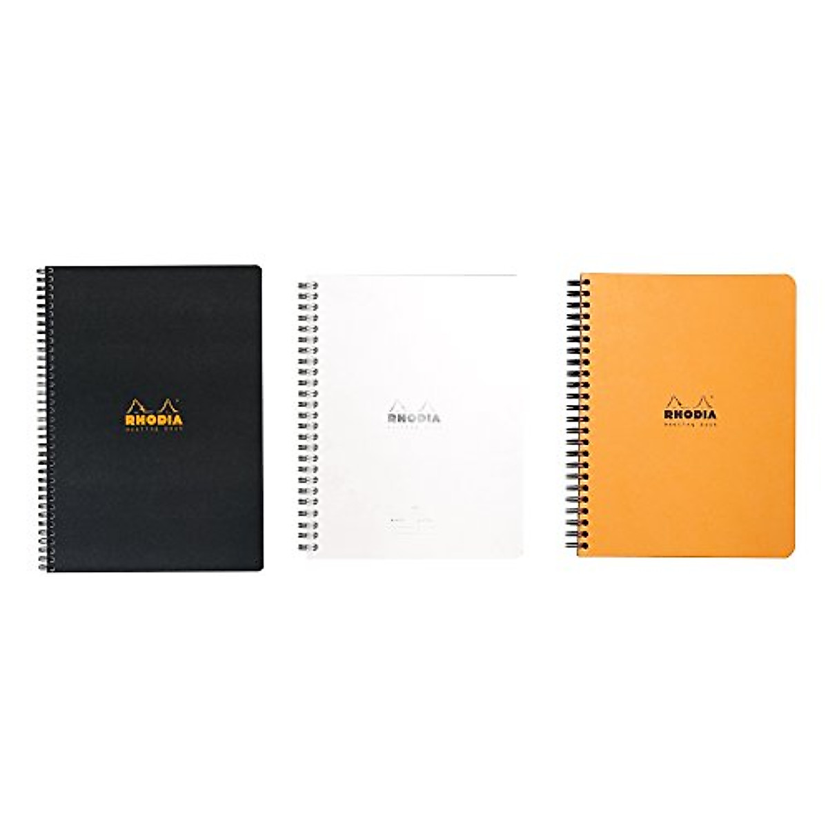 Rhodia Meeting Books 6 X 8 Inches, Pack of 3, Black, White and Orange