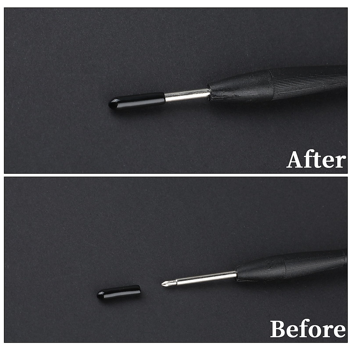 50pcs Covers for Screw Ends, Black Screw Rubber End Caps, 0.12" Vinyl Flexible Caps Covers for Bolts Screws, Black Round Thread Protectors Safety Tube Caps (Length 0.8 Inch)