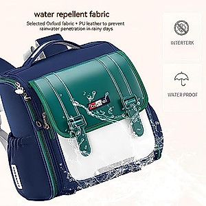 KEBEIXUAN Backpack for Boys Stylish Foldable Kids Backpack Reflective Bookbag for Boys Elementary School 5-8 Years Old (green)