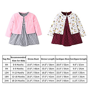 Toddler Baby Girl Romper Dress with Cute Cardigan Floral Red Heart Bunny Sweater Dresses Kids Valentine's Day Easter Dress Birthday Wedding Guest Baptism Christening Dress Gray Bunny 9-12 Months