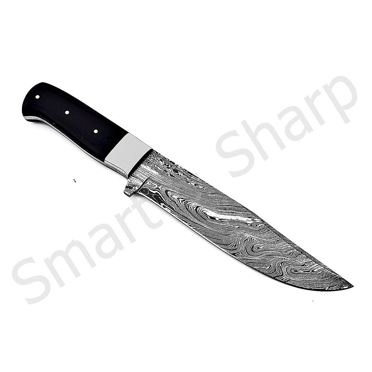 Smart & Sharp Custom Handmade Damascus Steel Hunting Knife/Skinning Knife AA-17244 and 17245 (Black Micarta)