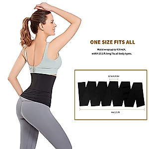 CINDOU Waist Trainer For Women Lower Belly Fat Plus Size Wide4.9in Long13.1ft Adjust Tummy Wraps Sweet Sweat Band Belt For Stomach Bandage Wrap Body Shapewear Invisible Trimmer Shaper Waist Training