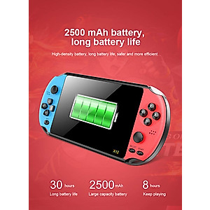 Kajiali Handheld Game Console 5.1 Inch Large Screen Retro Game Console Built-in 1000+ Games Support HD TV Output Video Game Consoles Support TF Card Game Console Birthday Gifts for Kids Adults