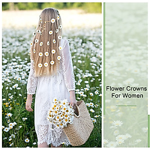 AWAYTR Sunflower Headband Women Hippie Headwear Bohomia Feather Rope Crown Headdres for girls (Sunflower)