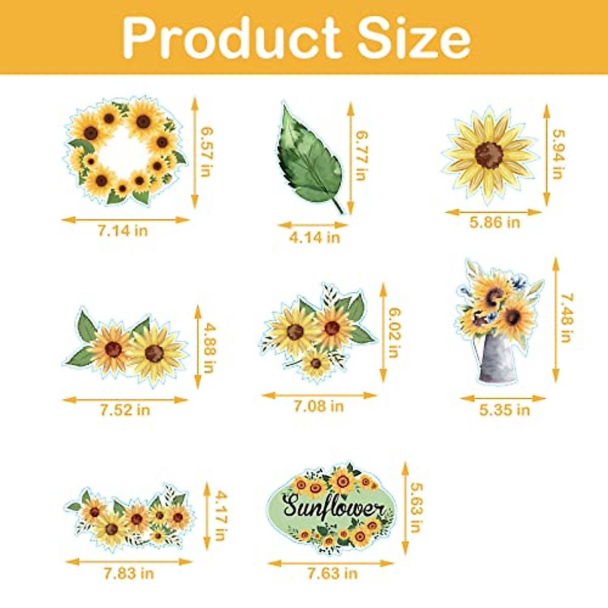 UOMNICUE 30 PCS Yellow Sunflower Hanging Foil Swirls Ceiling Streamers Wall Decor Party Supplies for Kids Birthday Baby Shower Spring Summer Flower Themed Party Decoration