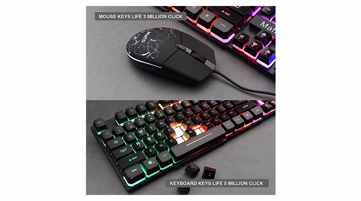 Buy Mafiti RK101 RGB Keyboard and Mouse Combo for PC & Gaming