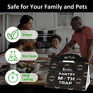 Redeo Pantry Moth Traps with Pheromones Safe and Non-Toxic Sticky Glue Trap for Food, Cupboard and Meal Moths in Your Kitchen Pantry Moth Killer with No Insecticides for House (6)