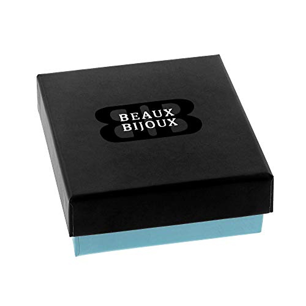 925 Sterling Silver Hawaii Natural Larimar Gemstone Multi-shaped High Polished Triple Band Ring