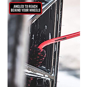 Adam's Wheel Woolies Car Detailing Brush (Bundle) - Car Cleaning Wheel Brush | Use W/Wheel Cleaner, Rim Cleaner, Chrome Cleaner | Car Wash Brush Cleans Brake Dust from Barrels & Hard to Reach Areas