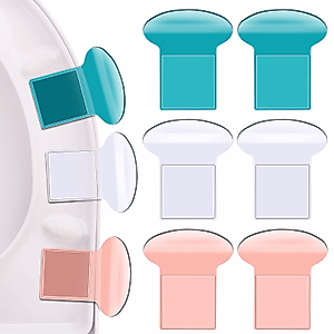 9 Pieces Toilet Seat Lifter Handle Seat Cover Lifter Avoid Touching Toilet Lid Lifter Toilet Seat Lifter Tab Toilet Seat Holder for Bathroom, Home, Travel, Office, Hotel, 3 Colors (Red, Green, White)