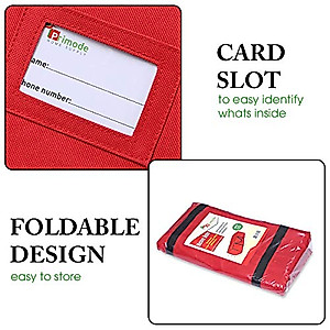 Primode Christmas Tree Storage Bag | Fits Up to 9 Ft. Tall Disassembled Tree | 25" Height X 20" Wide X 65" Long | Durable 600D Oxford Material | Heavy Duty Xmas Storage Container (Red)