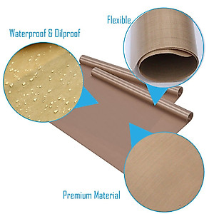 Selizo 10 Pack PTFE Teflon Sheet for Heat Press 16" x 24" Non Stick Heat Resistant Craft Mat