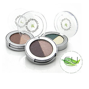 Lauren Brooke Cosmetiques Pressed Eyeshadow Duo, Natural, Organic Makeup (Smokey Plum/Sweet Pea)