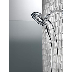 Delta Faucet 5-Spray In2ition Dual Shower Head with Handheld Spray, H2Okinetic Brushed Nickel Shower Head with Hose, Showerheads, Handheld Shower Heads, Magnetic Docking, Stainless 58480-SS25-PK