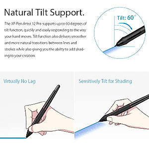 Artist 12 Pro 11.6 Inches Graphics Tablet Drawing Tablet Monitor Display Animation Digital Art with Tilt 8192 Pressure