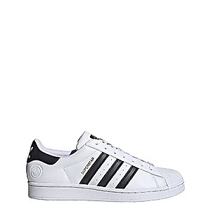 adidas Originals Men's Superstar Discontinued Sneaker, White/Black/Green (Vegan), 10