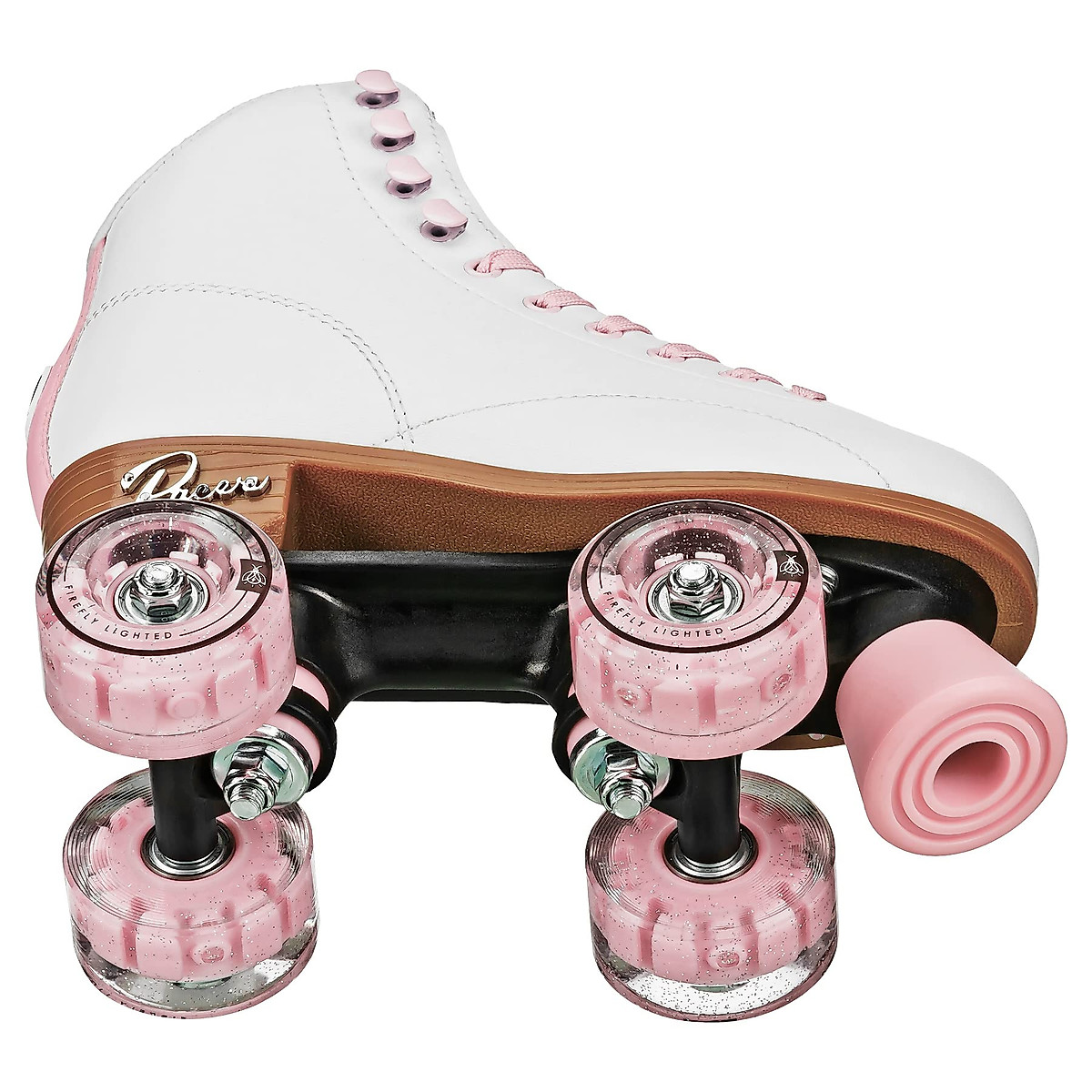 Pacer Comet Hightop Youth Skate with Light Up Wheels White/Pink Size Youth 4