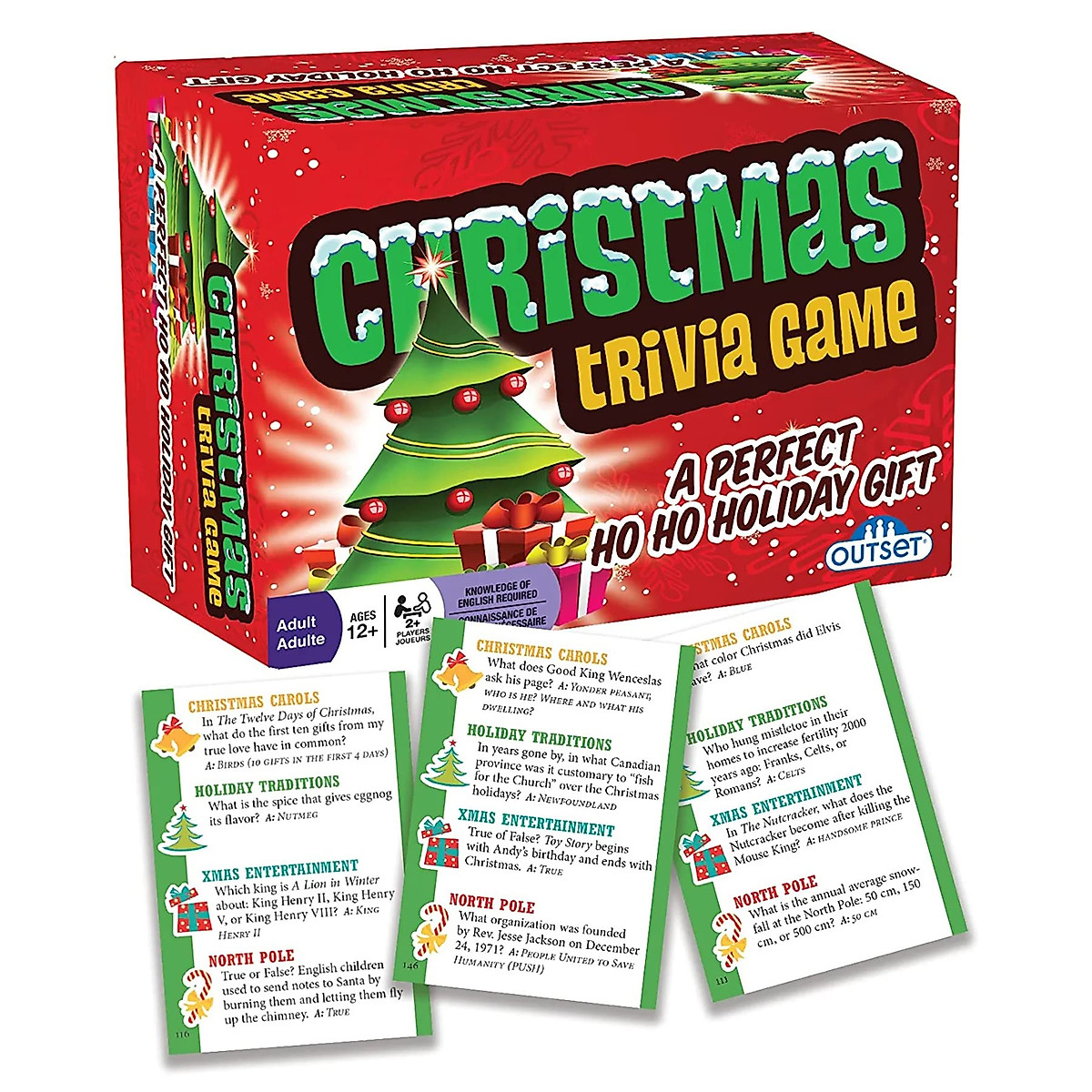 Christmas Trivia Game - a Perfect Ho-Ho Contains Over 200 Cards - Great Party Game for Ages 12 and up by Outset
