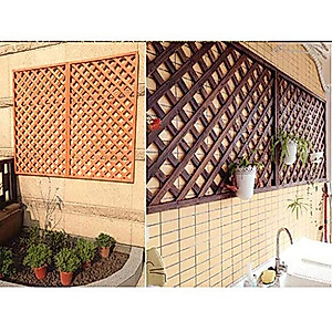 QBZS-YJ Garden Trellis Privacy Square Lattice Solid Wood Garden Screen Trellis Outdoor Products Wooden Grid Sheet Outdoor Climbing Frame Wooden Fence (Size : L50CMW3CMH150CM)