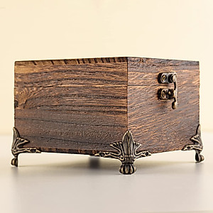 Olldag 24 PCS Antique Brass Box Legs Feet for Wood Case Jewelry Chest Storage Corner, Protector Zinc Alloy for Embossing Wooden Case Decor Cases, Cabinets (Green Bronze)