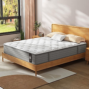 Queen Size Mattress in a Box 12in Queen Mattress Medium Firm Fireproof Memory Foam Colchones Queen w/Individually Box Spring/Grade III Anti Pilling/Lumbar Support/Pressure Relief/CertiPUR-US Certified