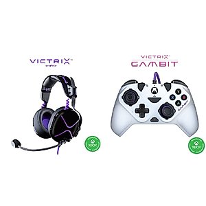 Victrix Gambit World's Fastest Licensed Xbox Controller, Elite Esports Design with Victrix Pro AF Wired Professional Esports Gaming Headset
