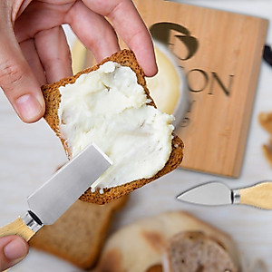 Personalized Engraved Cheese Board Tray and Knife Tools Set - Custom Monogrammed