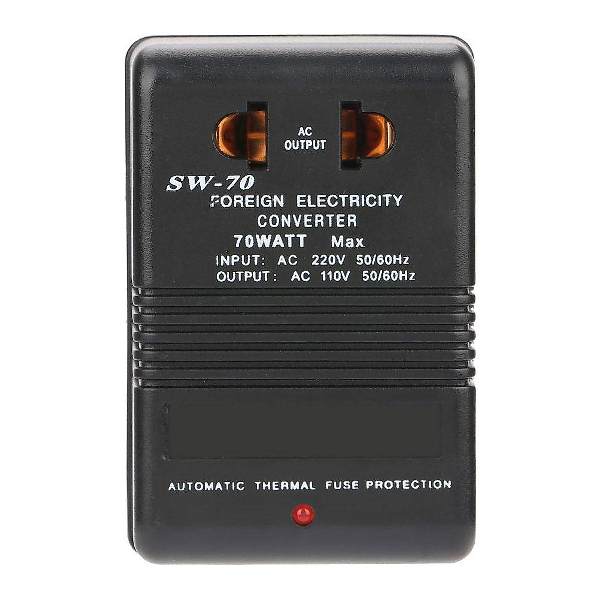 YWBL-WH Travel Plug Power Adapter 70 Watts Voltage Converter 220V to 110V Step Down Voltage Converter Power Transformer 70W CN Plug for Hair Dryer Steam Iron Laptop Cell Phone