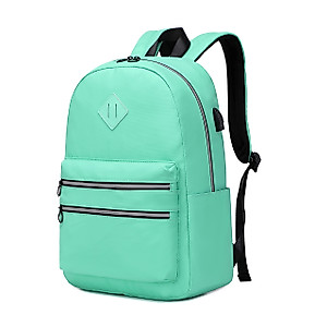 Joymoze Waterproof School Backpack for Boy and Girl Cute Women Daypack Green