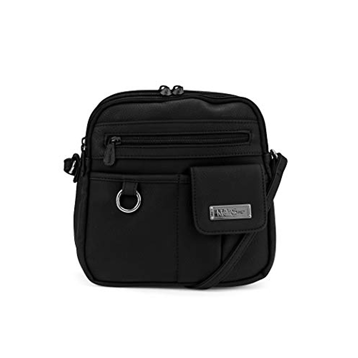 MultiSac womens Multisac North South Mini Zip Around Crossbody Bag Cross Body, Black, One Size US
