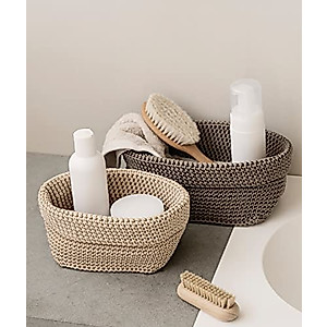 blomus TELA Crochet Storage Basket Set - Moonbeam (beige) - 2 baskets