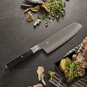 Miyabi Koh Nakiri Knife,Black/Stainless Steel,6.5"