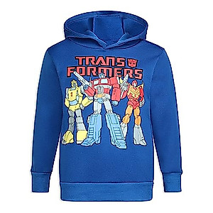 Children's Apparel Network, Ltd. Hasbro Transformers Optimus Prime, Bumblebee and Rodimus Prime Boys Hoodie and Jogger Set for Big Kids – Blue