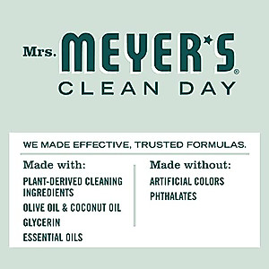 MRS. MEYER'S CLEAN DAY Bar Soap, Use as Body Wash or Hand Soap, Made with Essential Oils, Birchwood_, 5.3 oz, 4 Bars