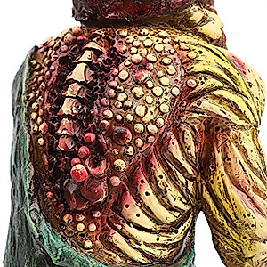 UDDDSR Zombie Gnombie，Walking Dead Garden Gnome Statue，Halloween Decor Indoor Clearance for Home Outside Yard Costumes Party Haunted House Garden Lawn，Horror Movie Lovers Gifts- 12inch