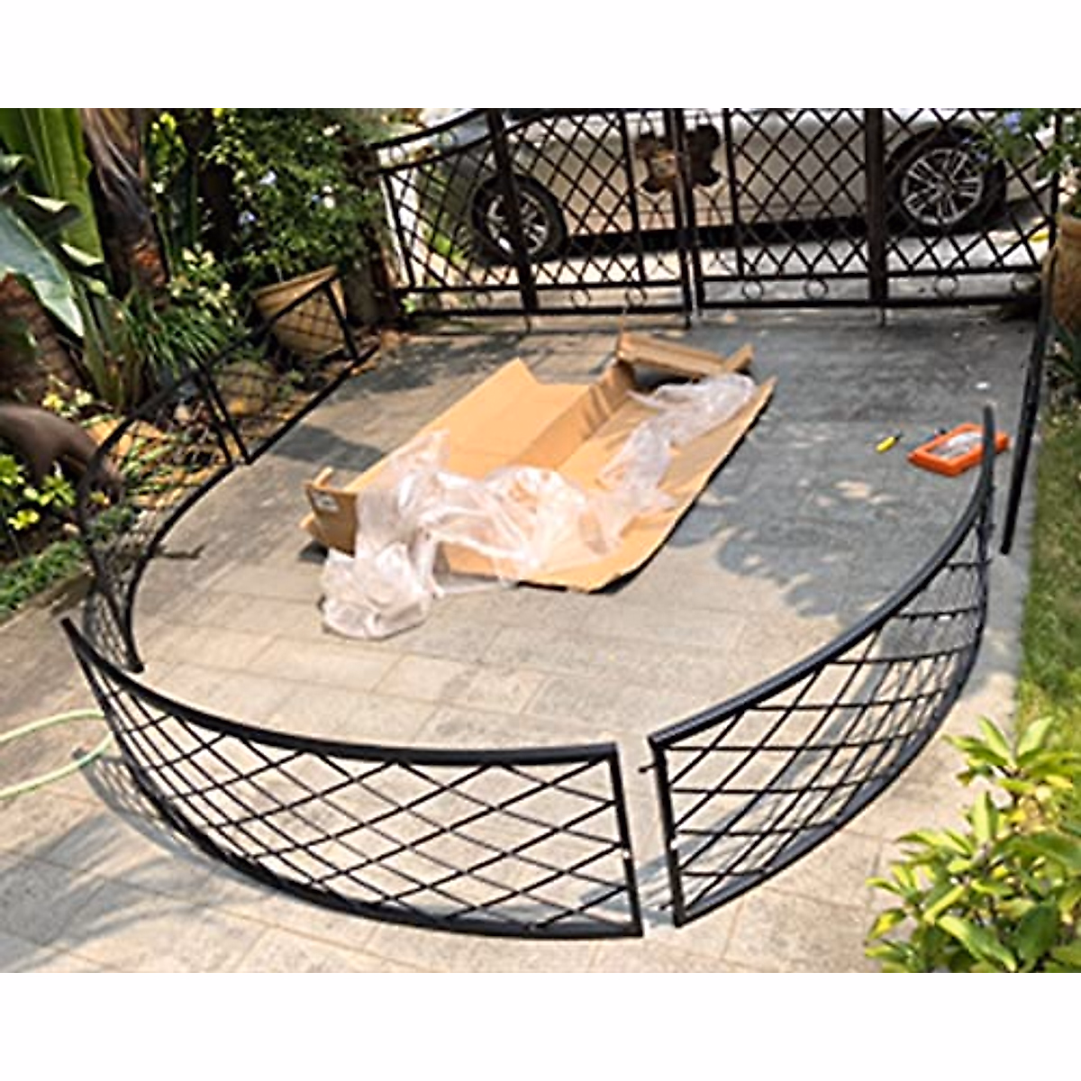 Rose Arch Garden Trellis Arbor Metal Archway Heavy Duty Strong Tubular Pergola Weatherproof, for Roses Support Archway120 * 40 * 230cm, 150 * 40 * 230cm (Black 300 * 40 * 250cm)