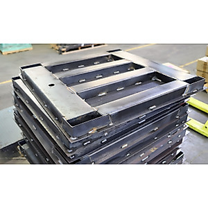 Liberty Scales Industrial Floor Scale, Accurate Digital Pallet Scales with Metal Indicator and Printer for Warehouse or Shipping Weighing, 48” x 48” (4’ x 4’) Size 5000 lbs x 1 lb Capacity