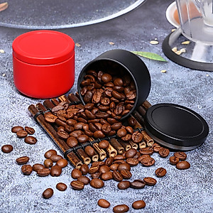 YASUOA 6 Pack Tea Jars Iron Jar Can for Loose Leaf Tinplate Storage Containers with Lids Mini Portable Box Candle Making Sealed Tins for Coffee Bean Sugar Candy Chocolate Spices Red