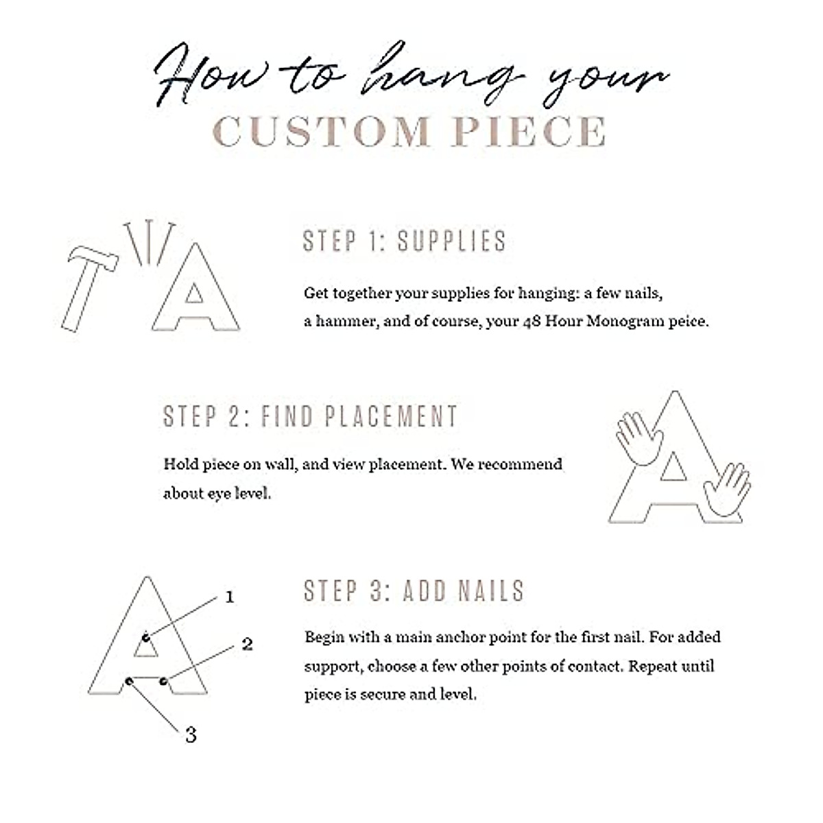 Personalized Custom Wooden Name Sign - BROOKLYN Font Baby Name Sign For Nursery and Wall Decor (12"-55" Wide) - PAINTED Wood Letter Nursery Decor - Wall Art For Girl or Boy Room By 48 Hour Monogram