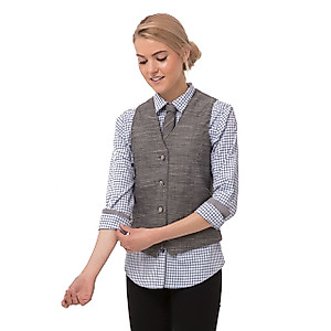 Chef Works Women's Augustine Vest, Grey, X-Large