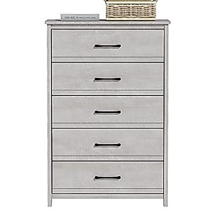 Galano Kellie 5 Drawer Dresser - Dressers - Dressers & Chest of Drawers - Dresser for Bedroom - Dresser Organizer - Tall Dresser - Wood Dresser - Ultra Fast Assembly - Dusty Grey Oak