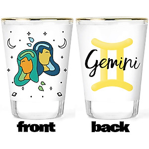 Zodiac Shot Glasses - Aquarius Shot Glass - Aries Shot Glass - Cancer Shot Glass - Capricorn Shot Glass - Gemini Shot Glass - Leo Shot Glass