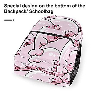 Kawaii Cute Blobfish Cute Laptop Backpacks Travel Daypacks Unisex Fashion College Shoulder Bag