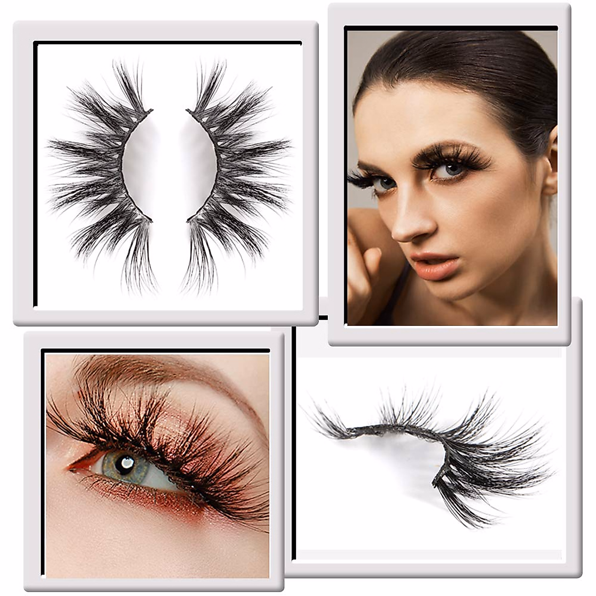 Mink Lashes 3D False Eyelashes 25 mm Long Lashes Reusable Eyelashes for Dramatic Helloween Christimas Eye Makeup 2 Pairs LINGSTAR (Not inclue glue)