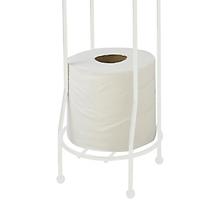Home Basics Toilet Tissue Organizer, White