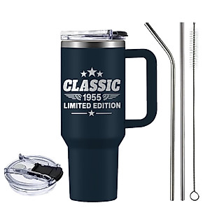 NIAXAUYT 70th Birthday Gifts for Men, 70th Birthday Tumbler 40oz, Funny 1955 Birthday Gifts for Men, Birthday Gifts for Men Turning 70 Year Old Gifts For Men Him Husband Dad Grandpa